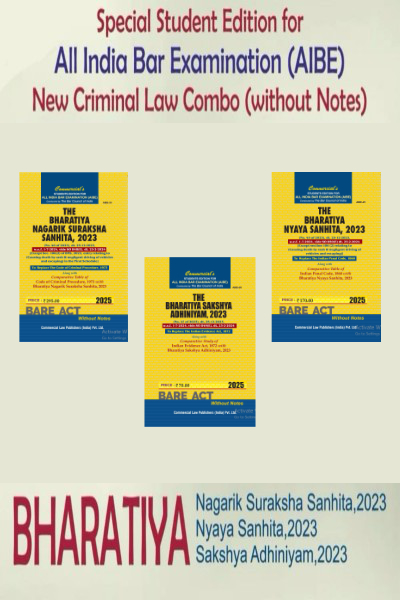 All India Bar Examination (AIBE) New Criminal Law Bare Acts Combo ...